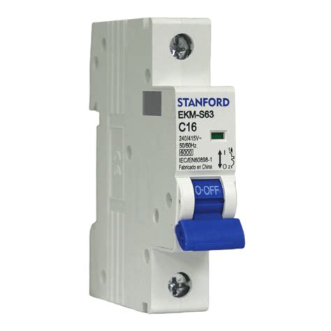 Interruptor Automatico 1x16a 6ka Stanford Electricidad Buhler
