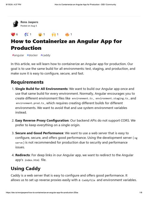 containerize an angular app for production pdf