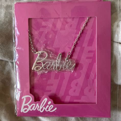 Barbie Jewelry Barbie Script Logo Necklace Poshmark