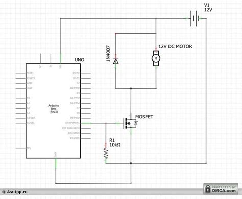 Схема управления двигателями Arduino