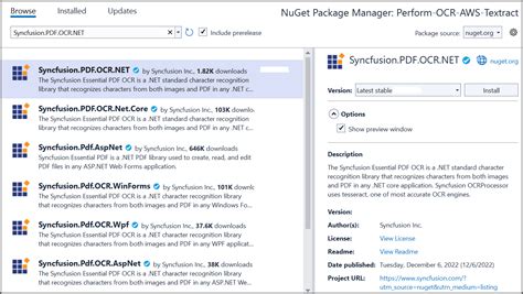 perform ocr on pdf and image files in azure vision syncfusion