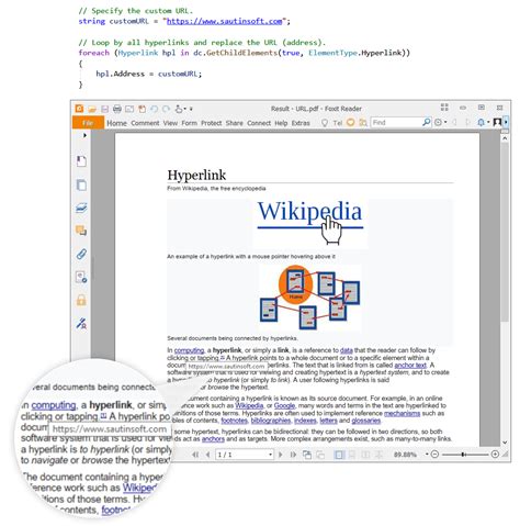 Document Net How To Replace A Hyperlink By A New Address Using C And NET