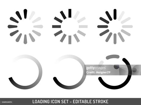 Loading Bar Icon Set Vector Design High Res Vector Graphic Getty Images