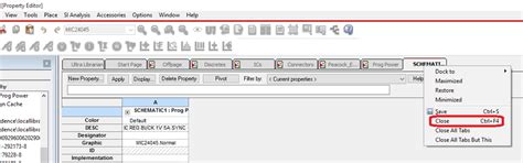 capture 17 2 can t close property editor window with keyboard pcb