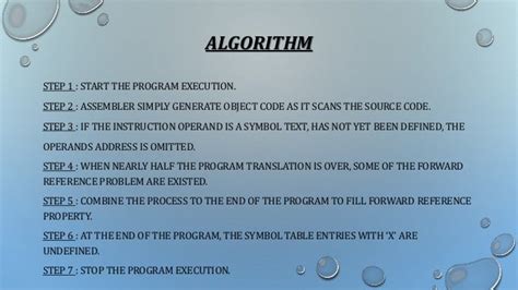 Single Pass Assembler