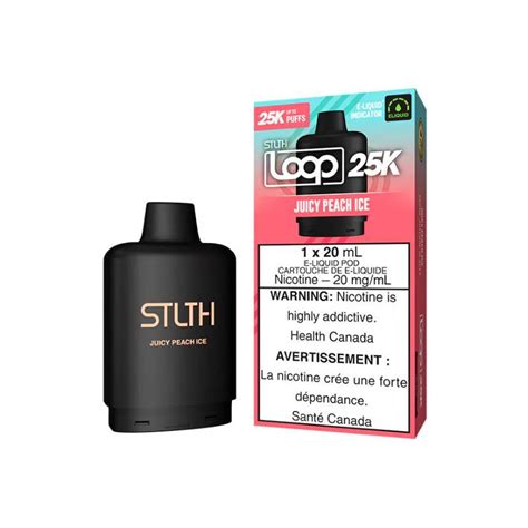 Stlth Loop 25k Pod Juicy Peach Ice 20ml Vapeluv Vapeshop