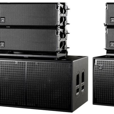 DAS Event 208A Dual 8 Powered Line Array Speakers 4 Pack W Reverb