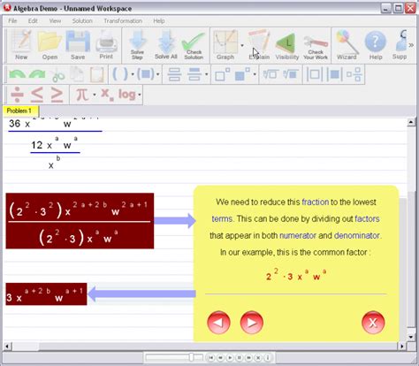 Algebrator Simplifying Exponential Expressions