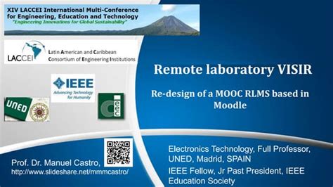 Remote Laboratory Visir Re Design Of A Mooc Rlms Based In Moodle Ppt