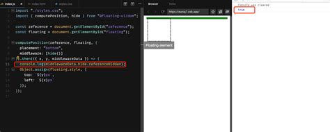Dom `hide` Middleware `referencehidden` Incorrect When Reference