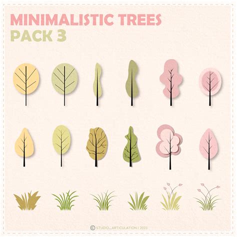 Minimalist Trees Pack 3 On Behance
