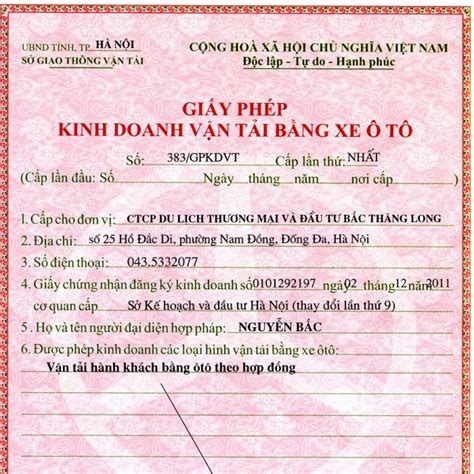 Mẫu đơn xin cấp giấy phép kinh doanh vận tải bằng ô tô mới năm 2023