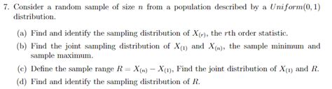 Consider A Random Sample Of Size N From A Chegg