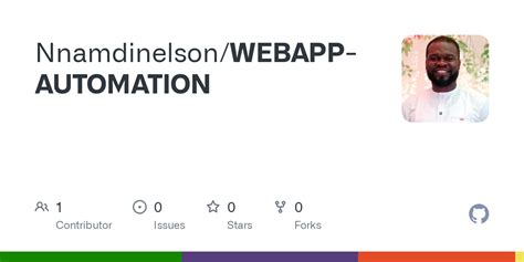 GitHub Nnamdinelson WEBAPP AUTOMATION