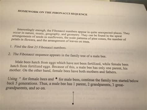 Solved Interestingly Enough The Fibonacci Numbers Appear In Chegg Com
