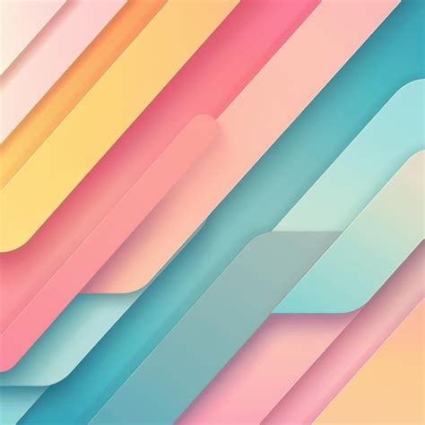 Pastel Geometric Shapes Abstract Background Premium Ai Generated Image
