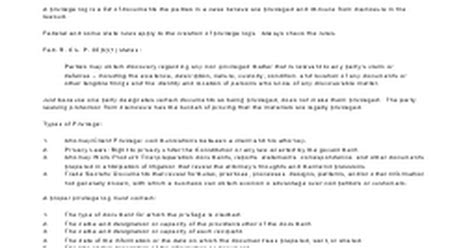 Privilege Log Template Privilege Log Template
