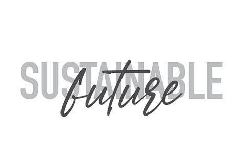 회색 색상의 톤에 지속 가능한 미래라는 말의 현대적이고 간단하며 최소한의 타이포그래피 디자인 시원하고 도시적이며 트렌디하고 장난기 넘치는 그래픽 벡터 아트 기업의 사회적
