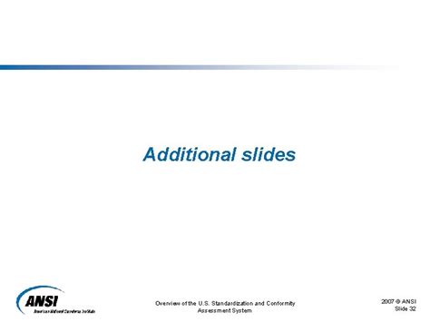 Overview Of ANSI And The U S Standards