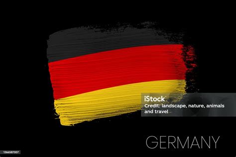독일 국기와 그런지 브러시 스트로크 독일의 수채화 깃발 기호 포스터 국기의 배너 스타일 수채화 도면 독일 국기에 대한 스톡 벡터 아트 및 기타 이미지 Istock