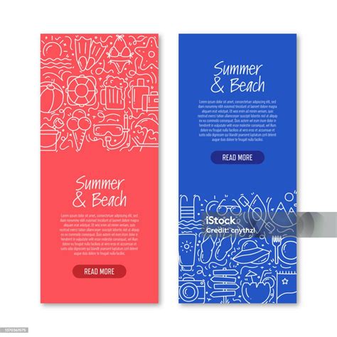 여름과 해변 관련 개체 및 요소 손으로 그린 벡터 낙서 일러스트 레이션 컬렉션 다른 여름과 해변 개체배너 템플릿 디자인에 대한 스톡 벡터 아트 및 기타 이미지 Istock