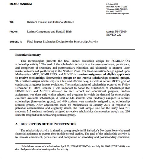 19 Sample Formal Memorandum Templates Sample Templates