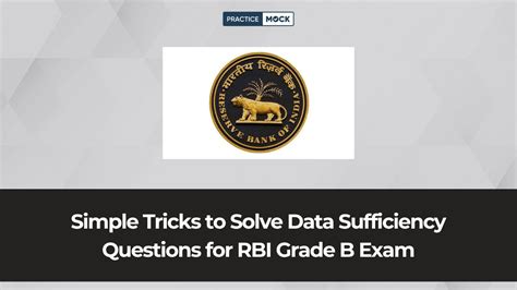 Simple Tricks To Solve Data Sufficiency Questions For Rbi Grade B Exam