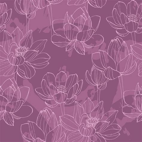 Premium Vector Lily Seamless Pattern