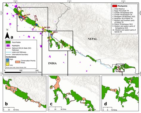 Results Of The Circuitscape Analyses To Identify The Corridor