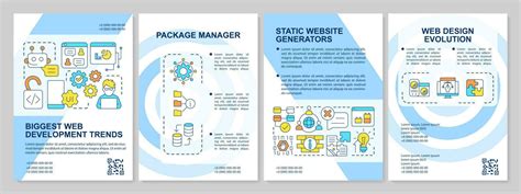 Top Digital Technology Trends Blue Brochure Template Leaflet Design