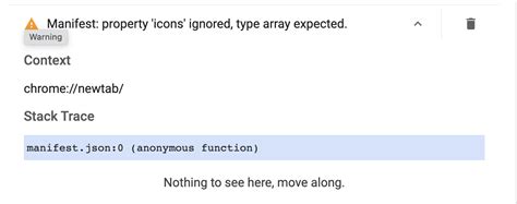 Chrome Extension Manifest Warning Regarding Icons Type Stack Overflow