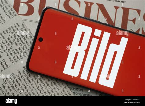 The Logo Of The German Newspaper Bild Is Displayed On A Smartphone