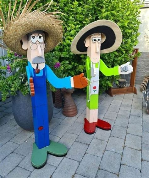 Pin By Donna Farrell On Funny Man In 2024 Wood Yard Art Garden Art