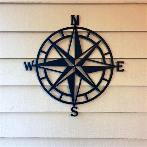 Rustic Round Metal Compass Garden Wall Art At Erica Jane Blog