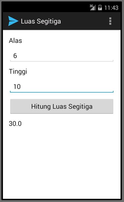 Membuat Program Menghitung Luas Segitiga Di Android