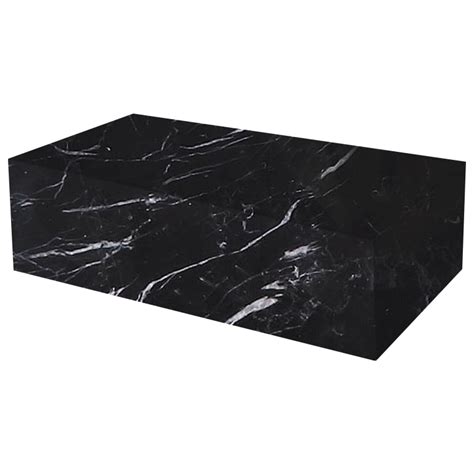 Cosmic Black Square Solid Granite Coffee Table