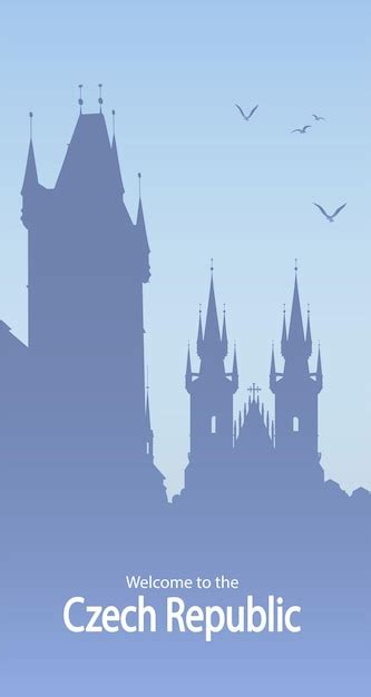Premium Vector Welcome To Prague Czech Republic Tours Vector