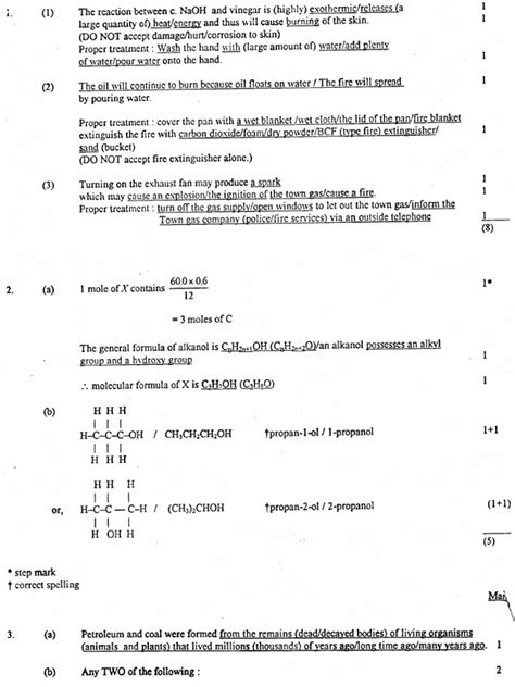 1996 paper 1 marking scheme pdf