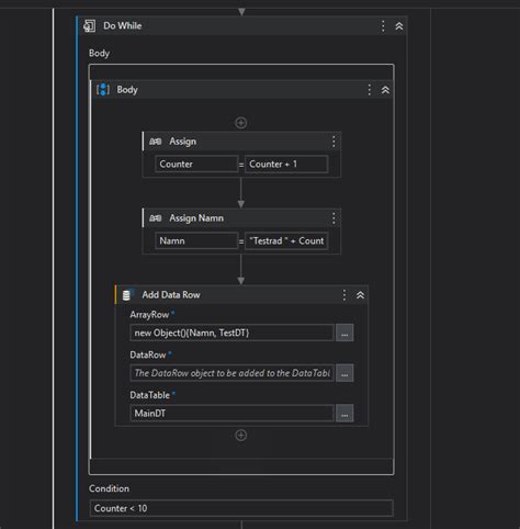 Datatable That Contains Column Of Datatable Activities Uipath