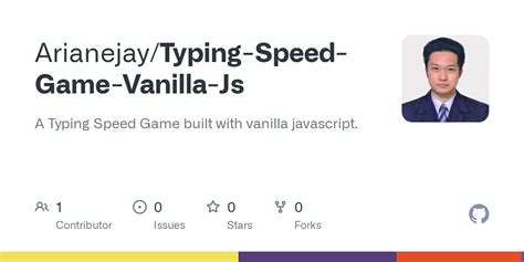 Github Arianejaytyping Speed Game Vanilla Js A Typing Speed Game