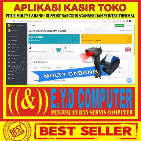 Jual SOURCE CODE APLIKASI POS KASIR GROSIR MULTI CABANG UNTUK BANYAK TOKO SERTA MULTI USER