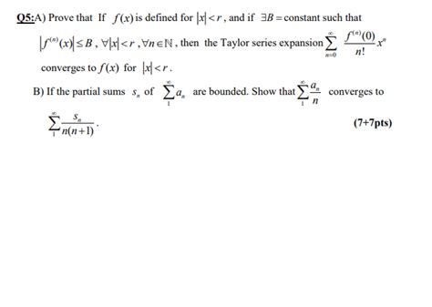 Solved 05 A Prove That If F X Is Defined For X Chegg Com
