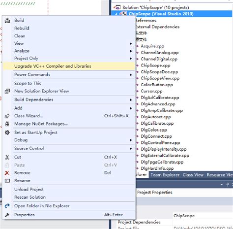 No C Project Properties In Visual Studio Stack Overflow