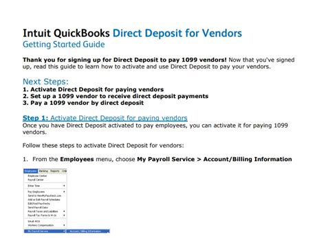 Intuit Quickbooks Payroll Direct Deposit Authorization Form At Harrison