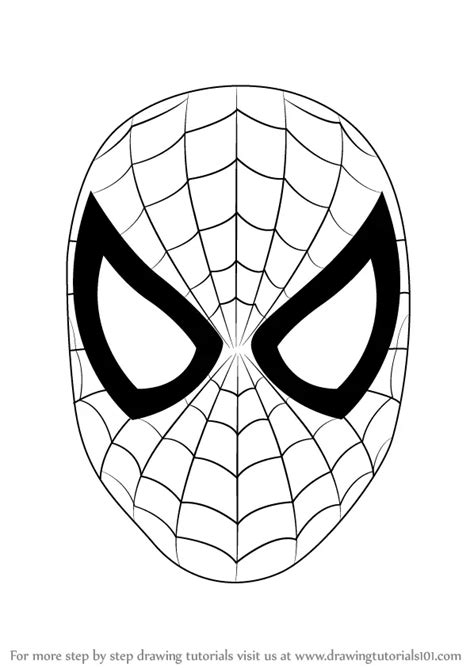 Learn How To Draw Spiderman Face Spiderman Step By Step Drawing