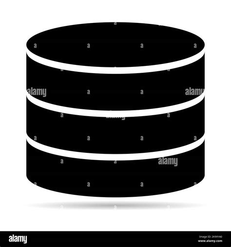 database storage icon with shadow internet network server cloud data
