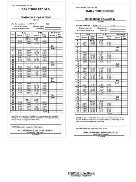 Dads Daily Time Record Dtr Repaired Pdf Justice Crime And Violence