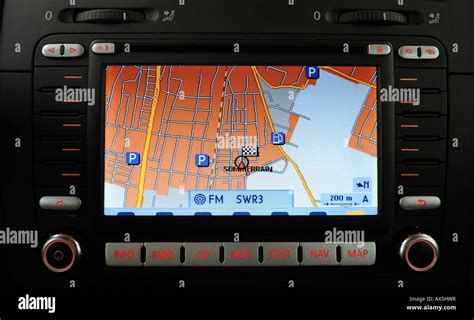Navigation System In A VW Golf V Stock Photo Alamy