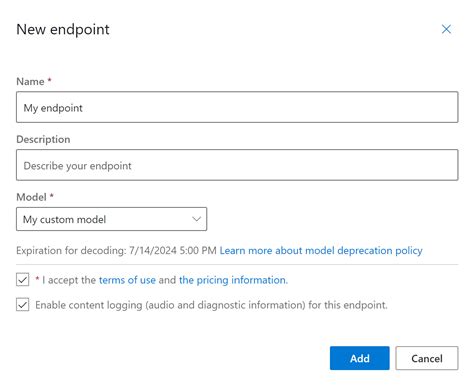 custom speech モデルをデプロイする 音声サービス azure ai services microsoft learn