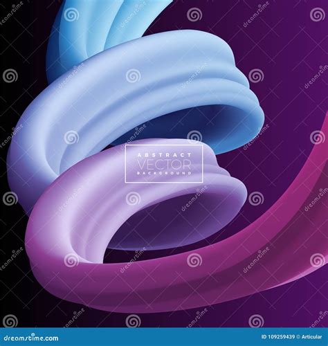 Abstract 3d Colorful Curve Line Background Vector Liquid Fluid Artistic Color Illustration